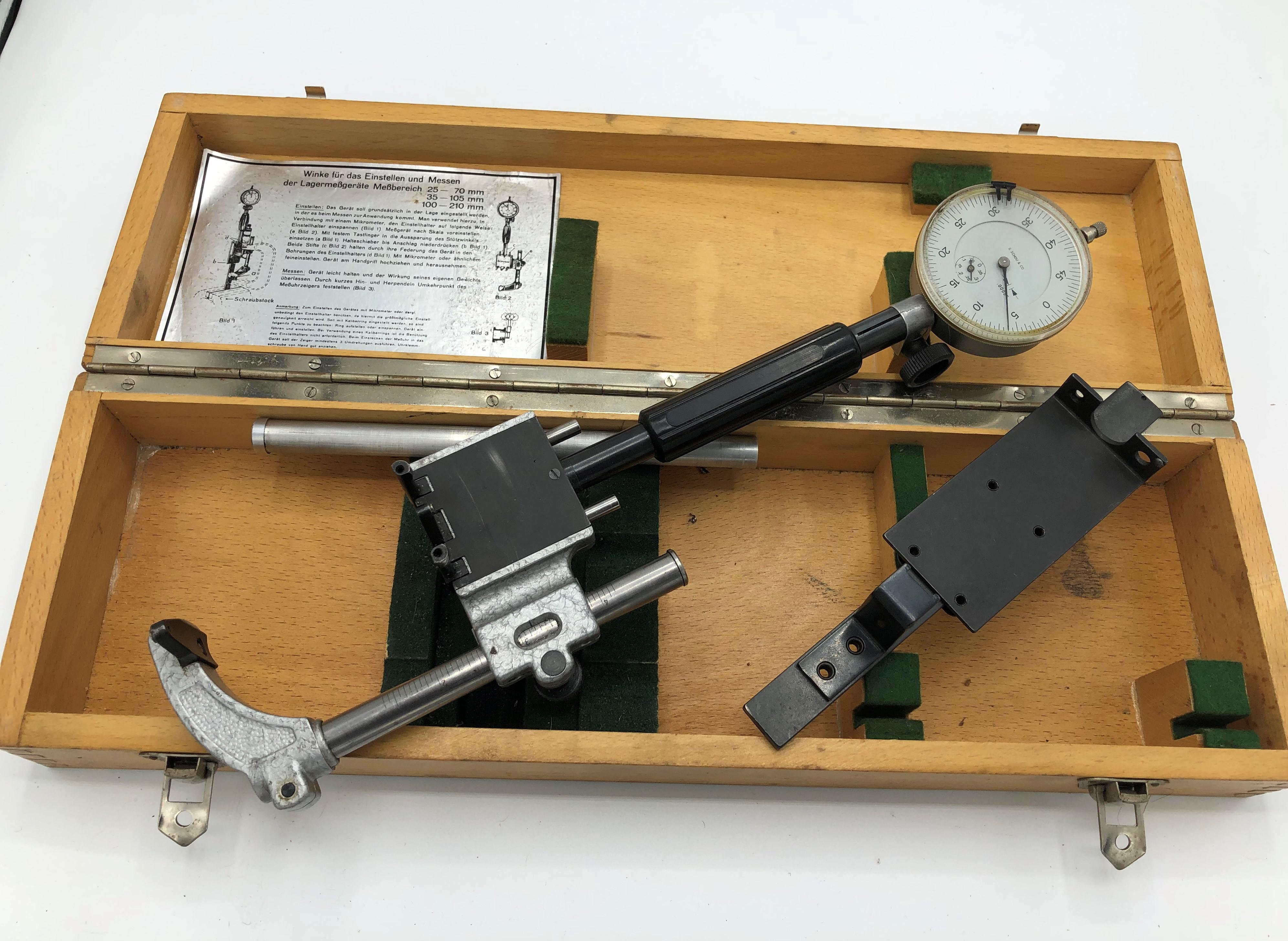 Vintage German line bore measuring device - photo - HomemadeTools.net